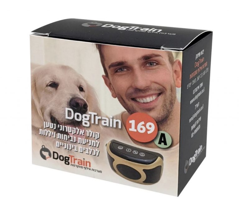 DogTrain-169A קולר חשמלי נטען נגד נביחות ויללות לכלבים בינוניים עם פרווה קצרה
