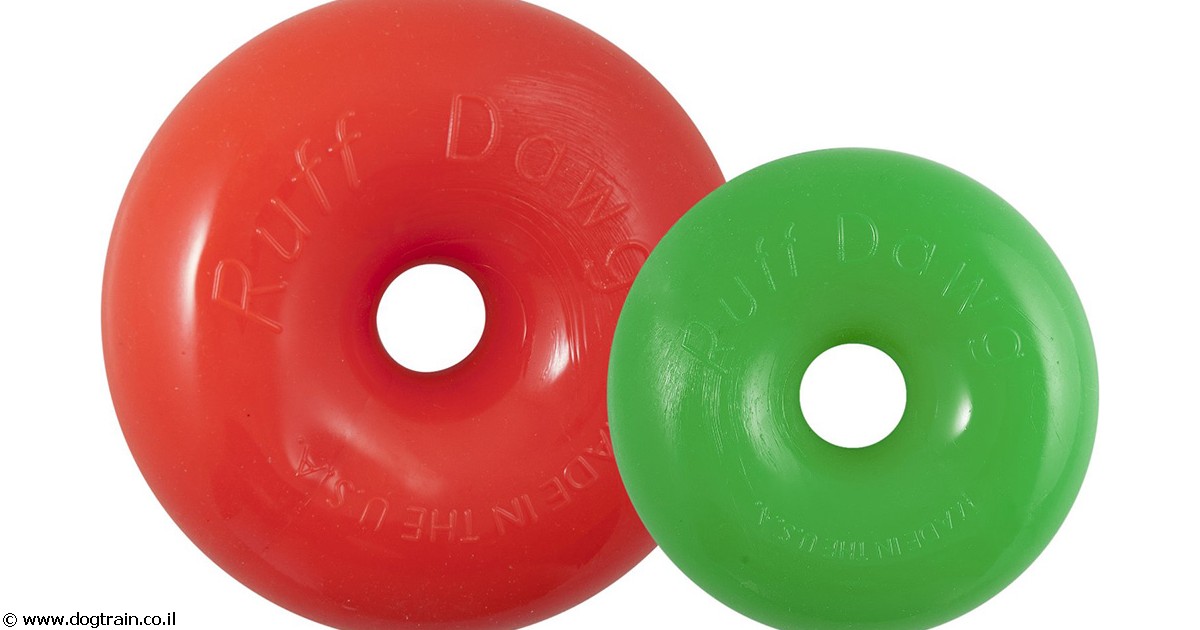 Ruff Dawg Nut צעצוע לעיסה ומשחק לכלב בצורת דונאט בלתי ניתן לקריעה